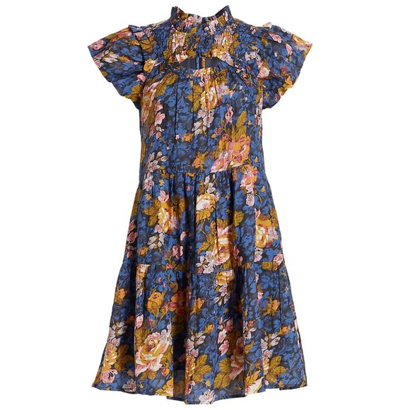 Sea New York | Dresses | Sea Flutter Sleeve Ines Floral Cutout Dress ...
